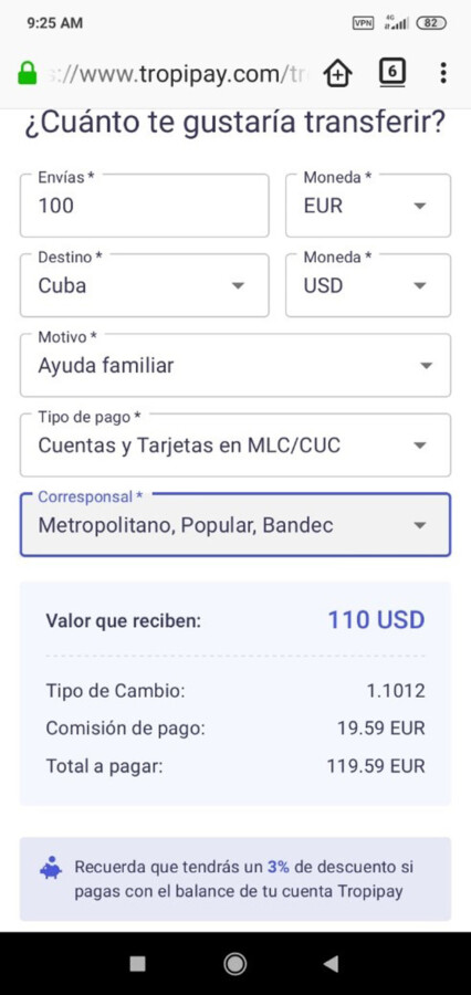 Cómo Enviar Dinero con TropiPay: PERMITEN Envíos a Cuba desde Estados ...