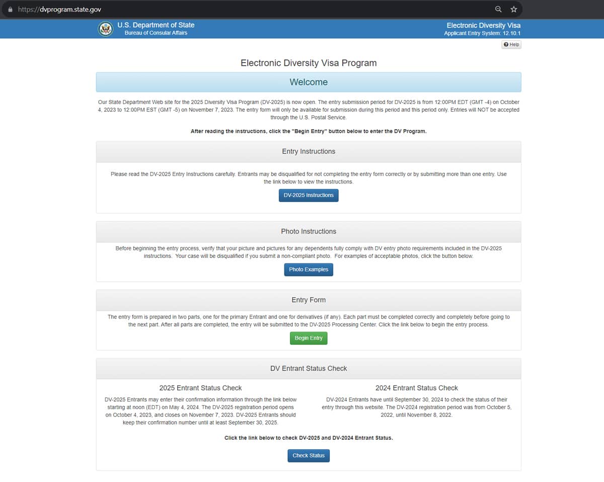 Lotería de Visas 2025: ¿Cómo Participar en el Sorteo DV-2025?