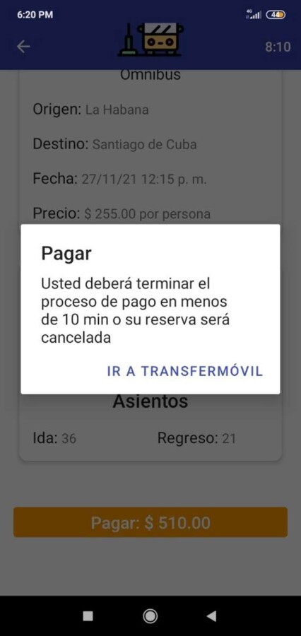 Viajando apk Aplicación de Venta de Pasajes Online en Cuba